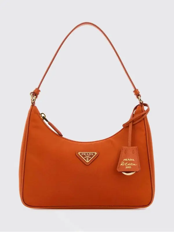 Prada Re-edition 2005 Bag In Re-nylon And Saffiano Leather - Orange