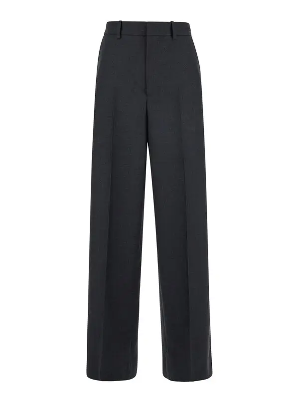 Gucci Wool Wide Leg Pants - Multicolor