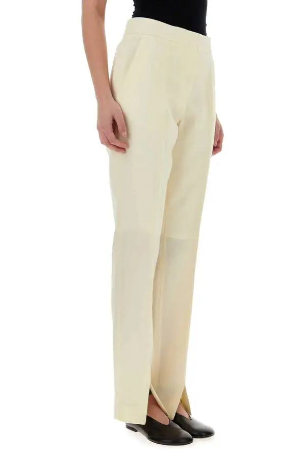 JIL SANDER Ivory Viscose Blend Pant