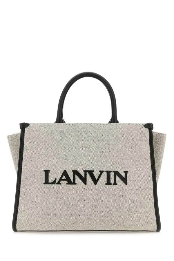 LANVIN Two-tone Canvas Small In & Out Shopping Bag - Multicolor