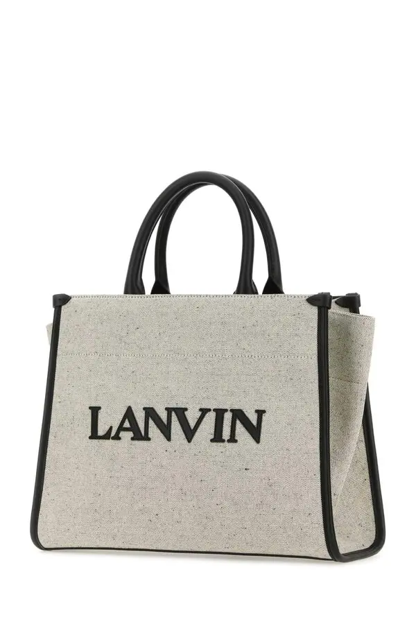 LANVIN Two-tone Canvas Small In & Out Shopping Bag - Multicolor