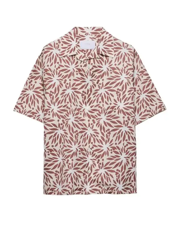 Prada Striped Cotton And Silk `bowling` Shirt