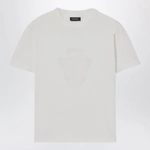 Gucci Cotton T-shirt With Logo Crest - White