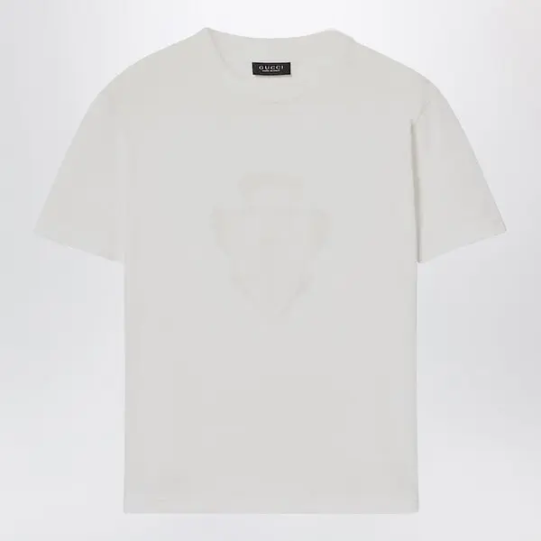 Gucci Cotton T-shirt With Logo Crest - White