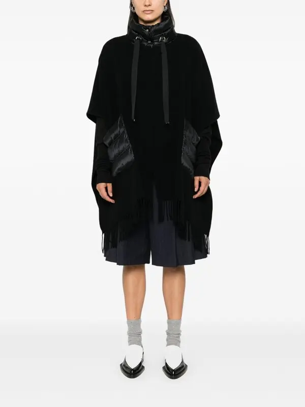 Herno Wool And Nylon Cape - Multicolor