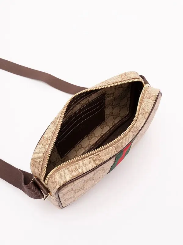 Gucci Gg Coated Web` Crossbody Bag