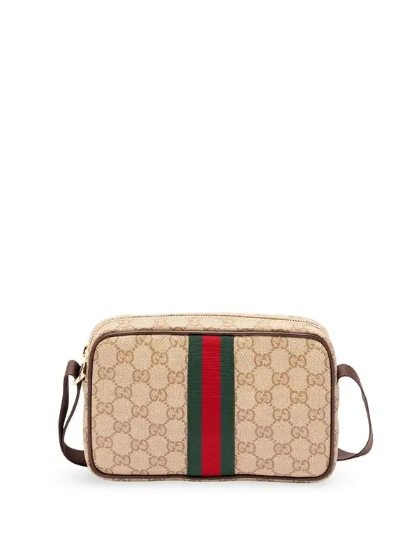 Gucci Gg Coated Web` Crossbody Bag - Multicolor