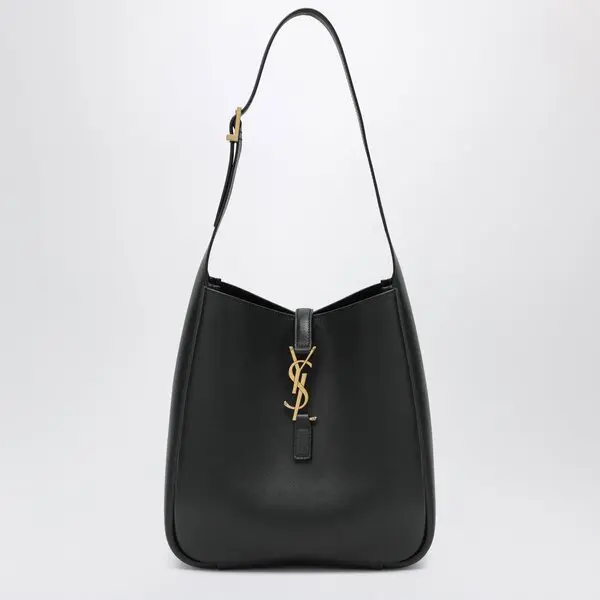Saint Laurent Small Le 5 Ã€ 7 Bag In Textured Leather - Black