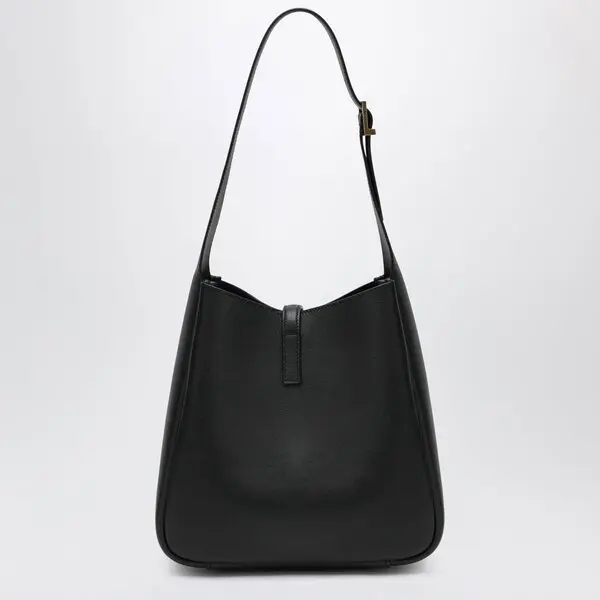 Saint Laurent Small Le 5 Ã€ 7 Bag In Textured Leather - Black