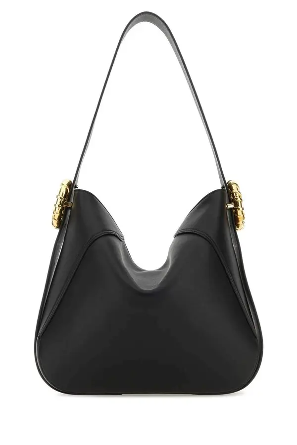 LANVIN Leather Melodie Shoulder Bag - Black