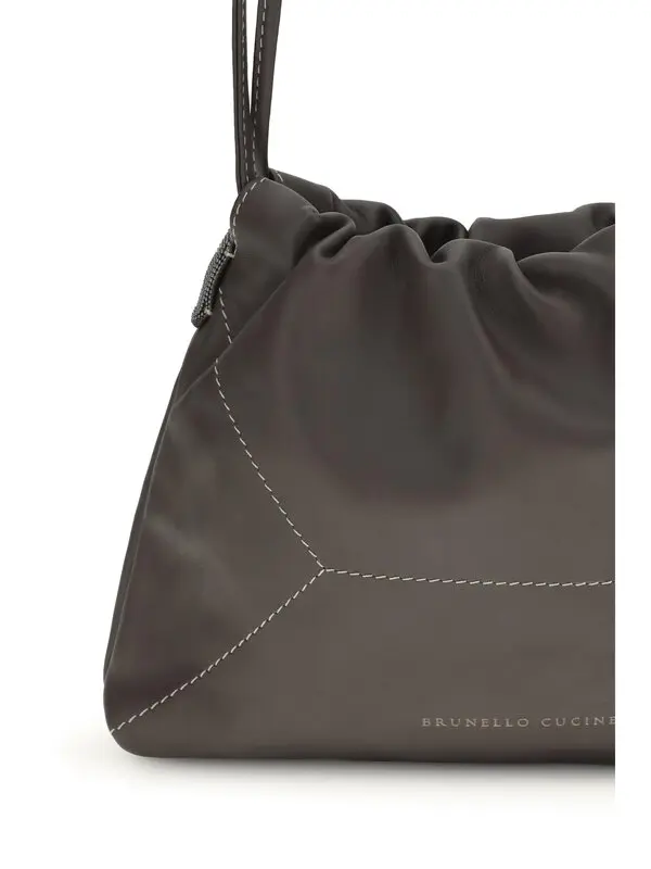 Brunello Cucinelli Leather Shoulder Bag - Brown