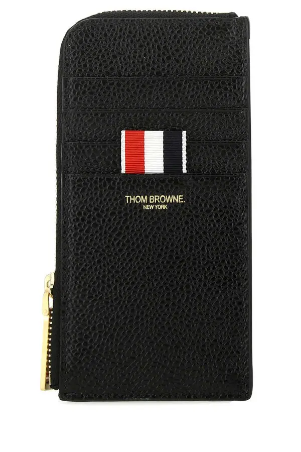 Thom Browne Leather Coin Purse - Black