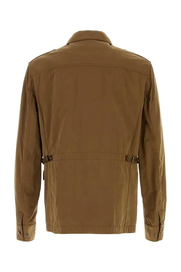 Moncler Biscuit Cotton Blend Amnicon Jacket - Brown