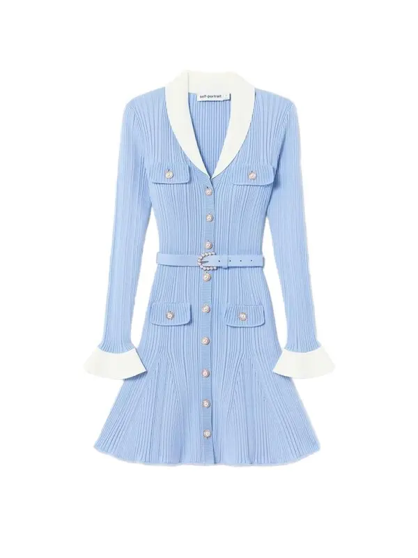 SELF-PORTRAIT Knit Mini Dress