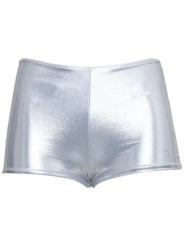 Saint Laurent Laminated Jersey Mini Shorts