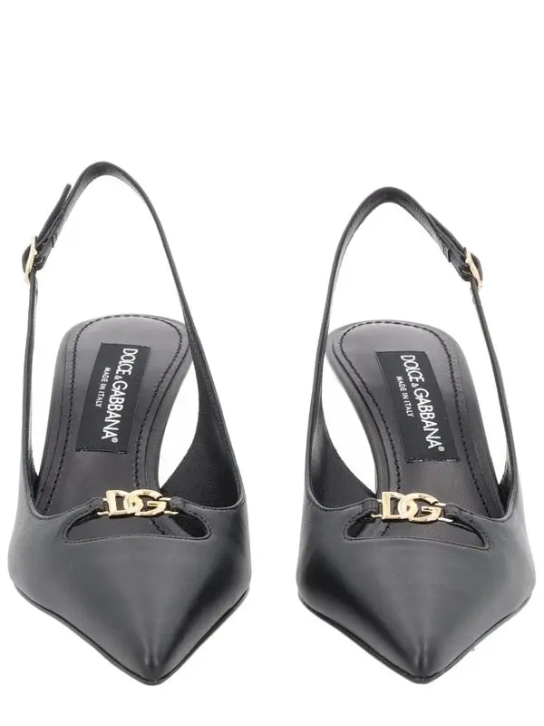 Dolce & Gabbana Leather Slingback Pumps - Black