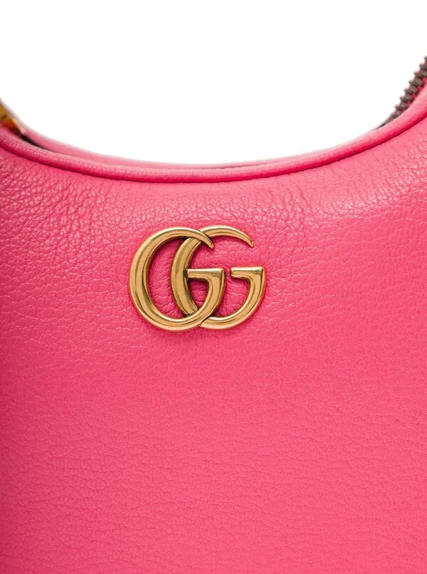 Gucci Small Aphrodite Shoulder Bag In Leather - Pink