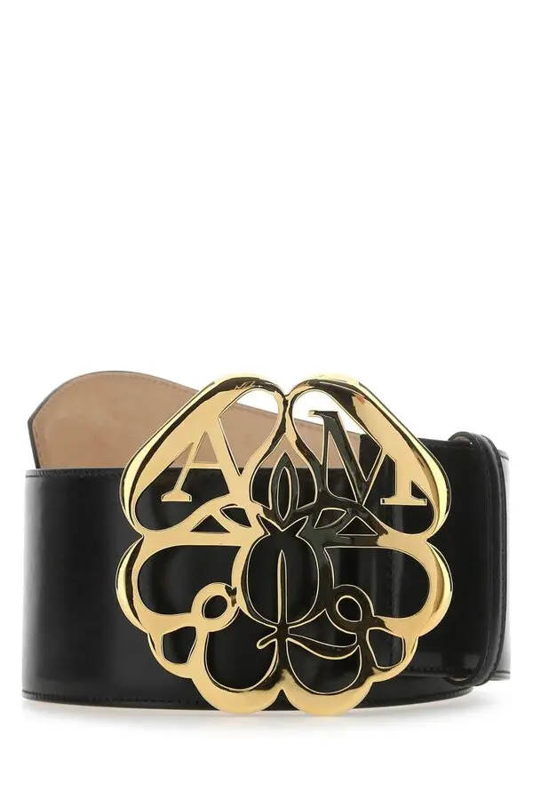 Alexander McQueen Leather Belt - Black