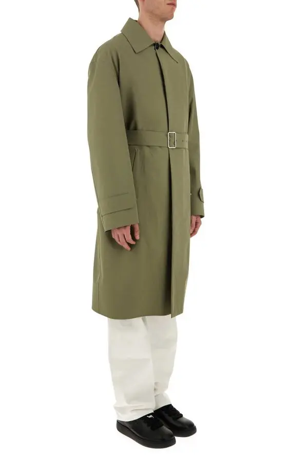JIL SANDER Army Cotton Trench Coat