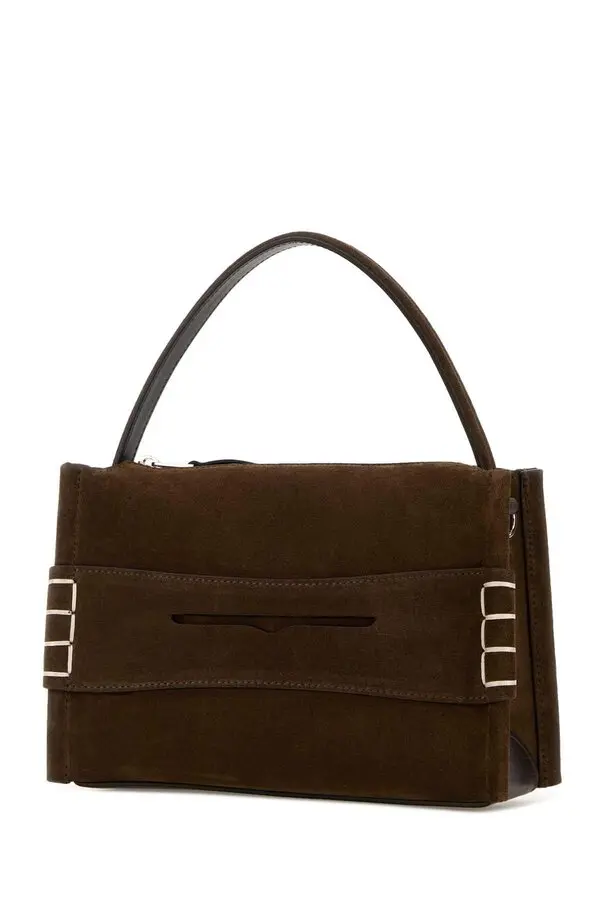 JW Anderson Suede Small Loafer Handbag - Brown