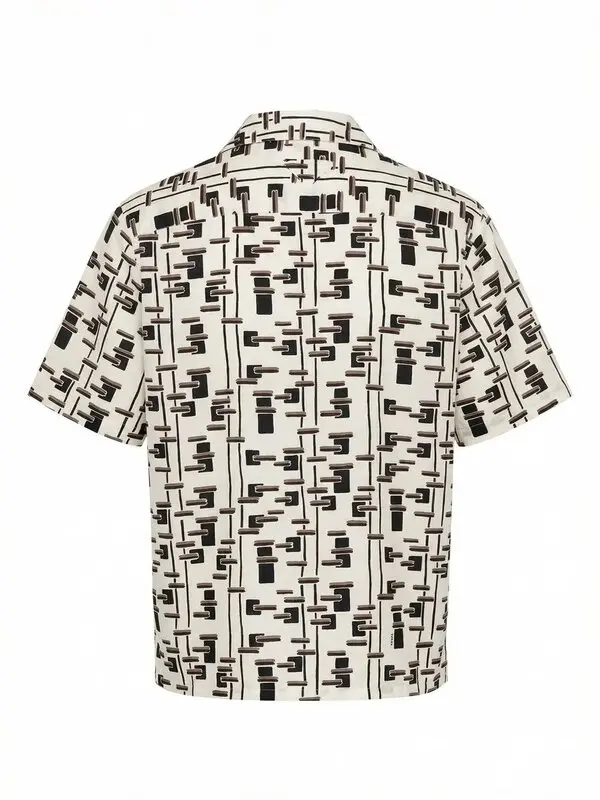Prada Striped Cotton And Silk `bowling` Shirt