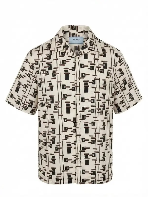 Prada Striped Cotton And Silk `bowling` Shirt - Multicolor