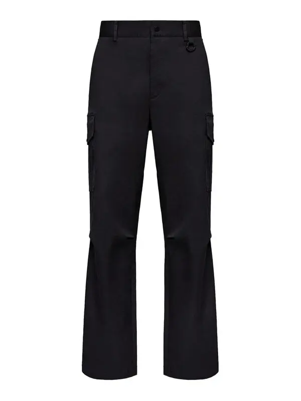 Moncler Cotton Blend Gabardine Cargo Pants - Black