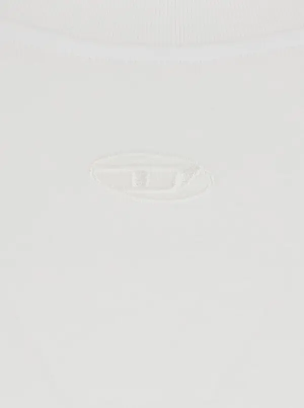 DIESEL® T-lucien' T-shirt With Tone-on-tone Logo Patch On The Front In Cotton For - White