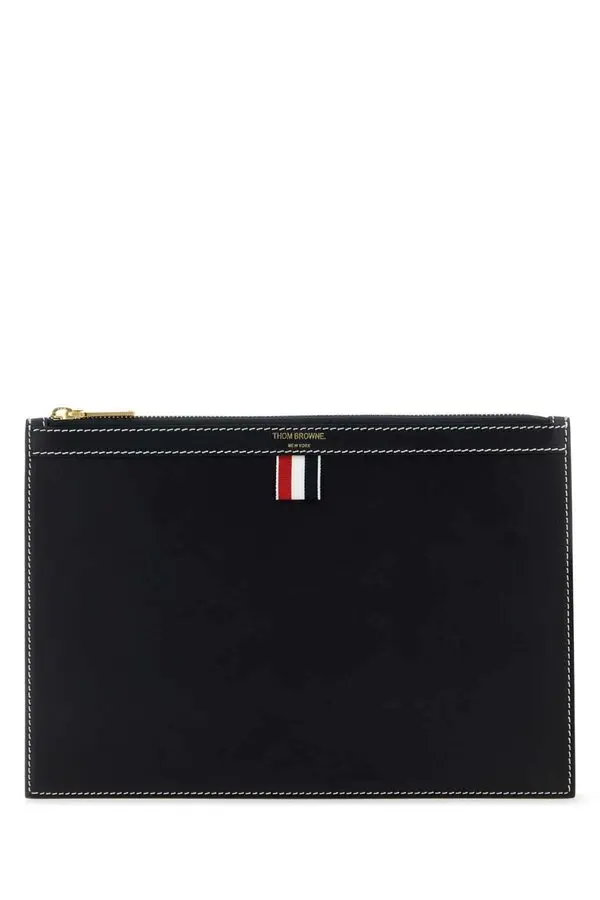 Thom Browne Leather Document Case - Blue
