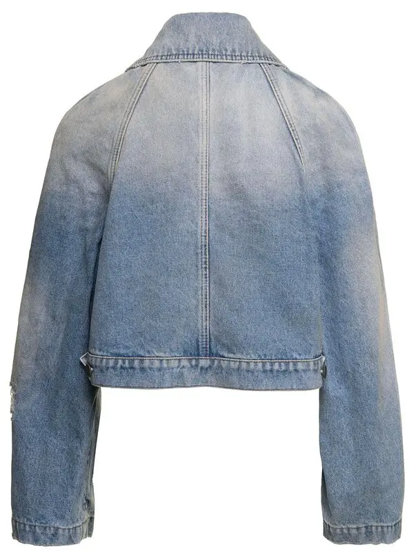 Palm Angels Paris Lw Cropped Denim Jacket