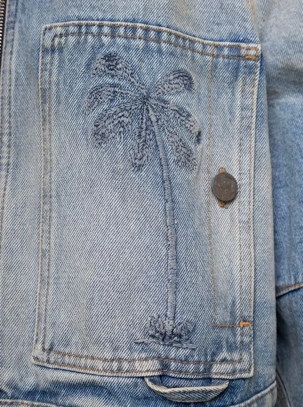 Palm Angels Paris Lw Cropped Denim Jacket