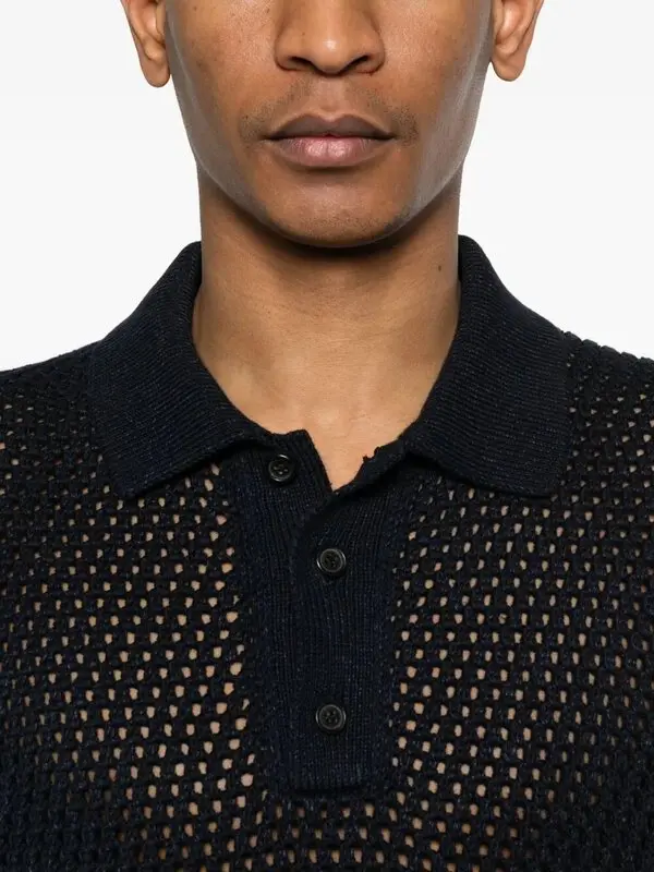 Prada Cotton Linen Polo Neck - Multicolor