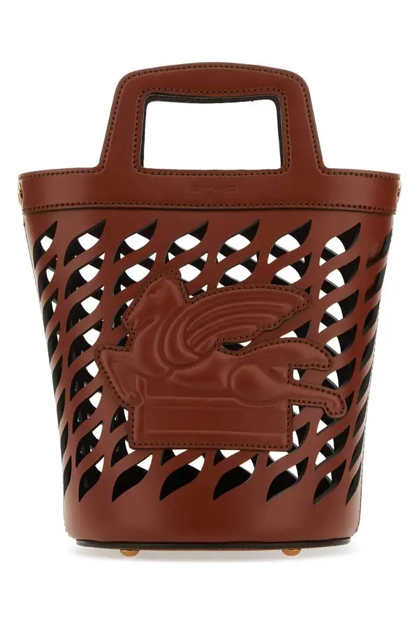 Etro Leather Coffa Bucket Bag