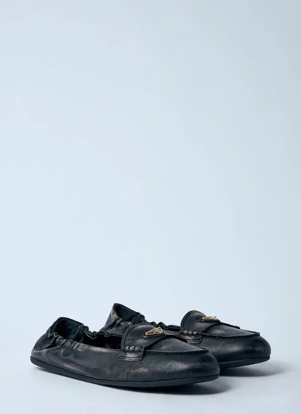 Prada Logo Plaque Loafters