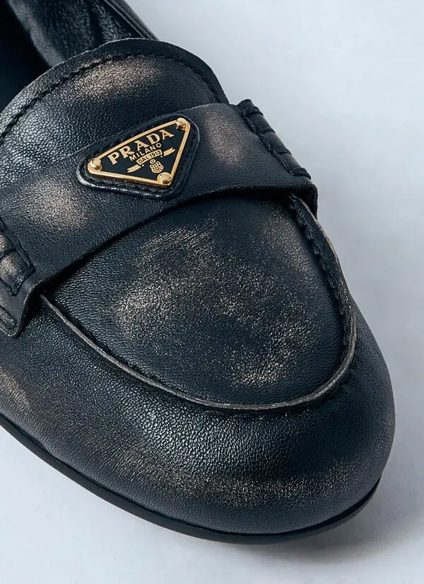 Prada Logo Plaque Loafters