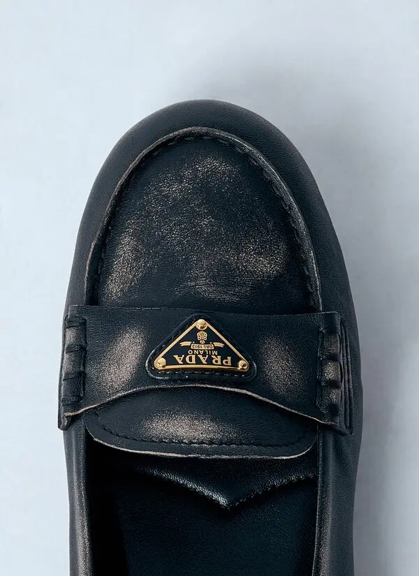 Prada Logo Plaque Loafters