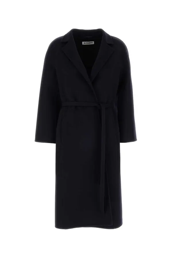 JIL SANDER Midnight Wool Coat - Blue