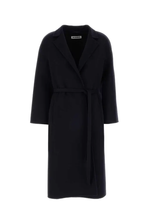 JIL SANDER Midnight Wool Coat - Blue