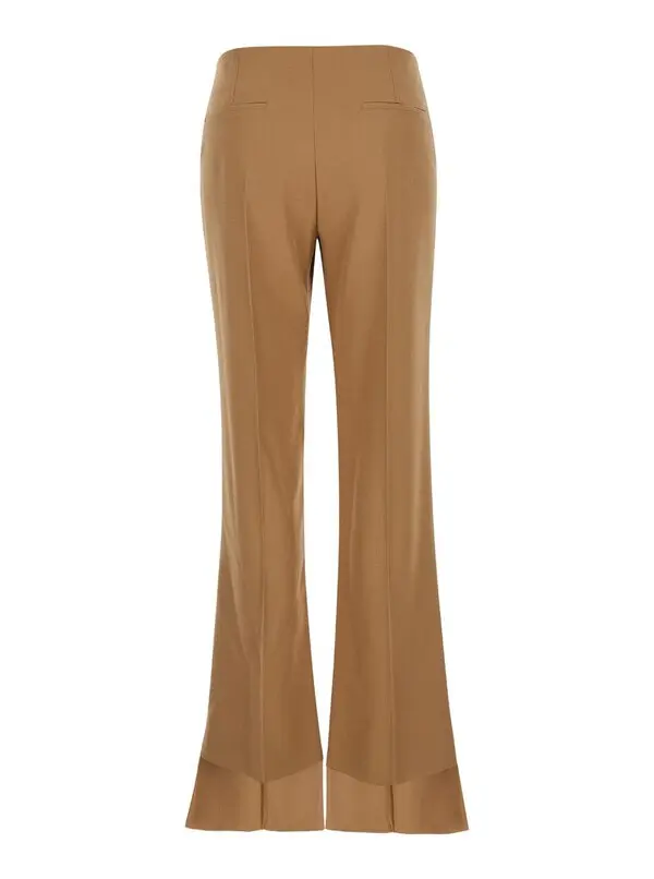 Chloé Grain De Poudre Wool Flared Trousers - Multicolor