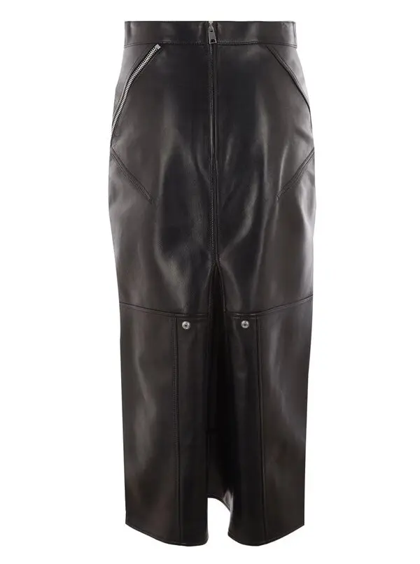 Alexander McQueen Leather Skirt - Multicolor