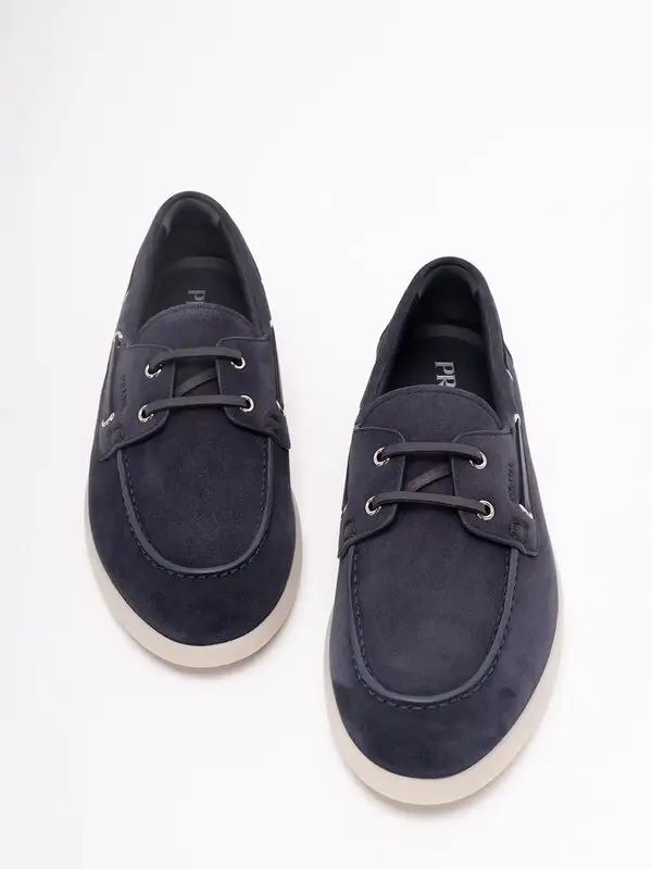 Prada Suede Boat Shoes - Multicolor