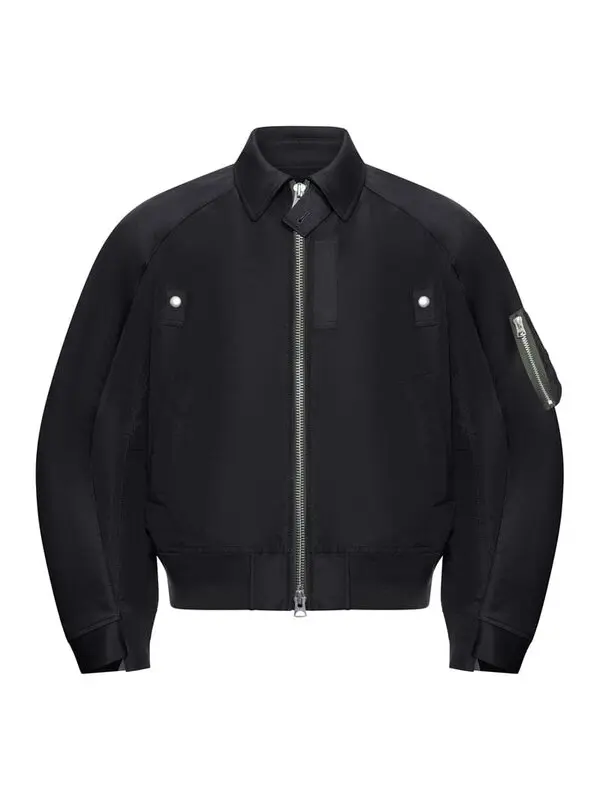 Sacai Cotton Chino X Nylon Twill Blouson - Black