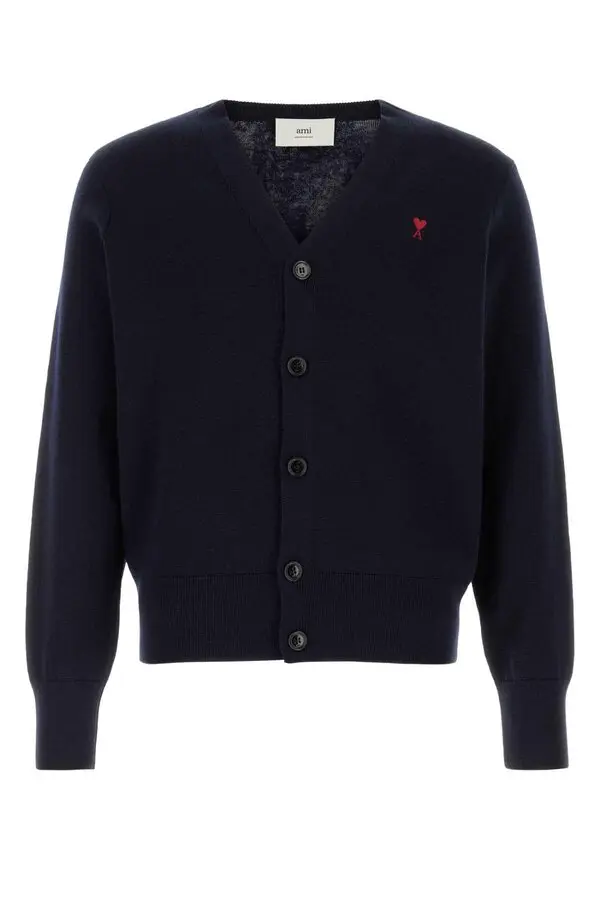 AMI Paris Wool Cardigan - Blue