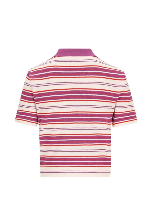 Celine Striped Cotton Polo Shirt