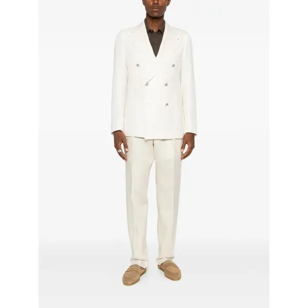 Tagliatore Double Breasted Blazer - Cream
