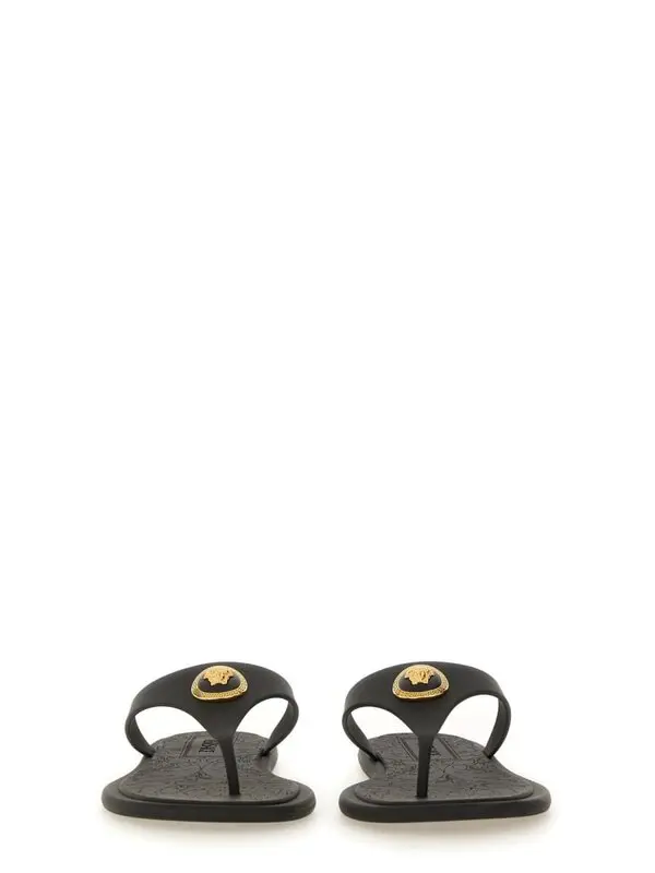 Versace Alia Thong Sandals - Black