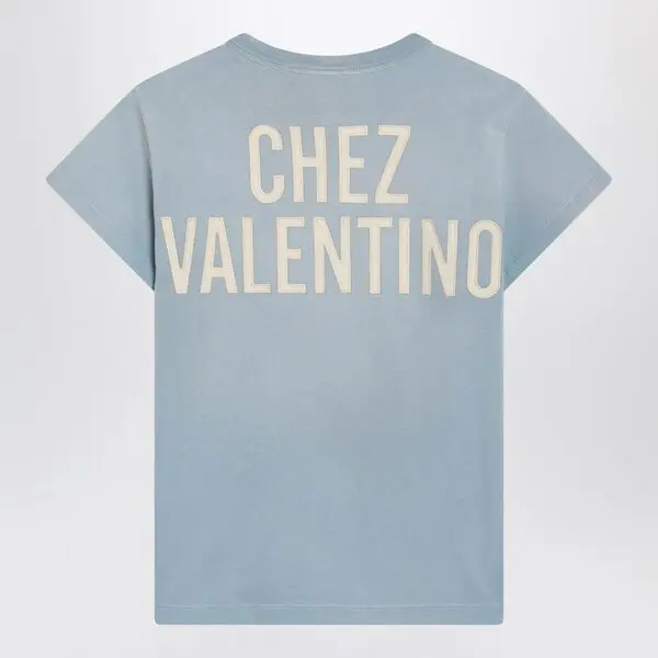 Valentino Garavani Light Blue Panther Lady T-shirt - Gray