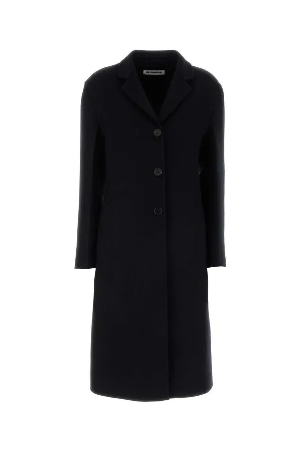 JIL SANDER Cashmere Blend Coat - Black