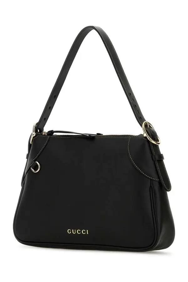 Gucci Leather Medium Gg Emblem Shoulder Bag