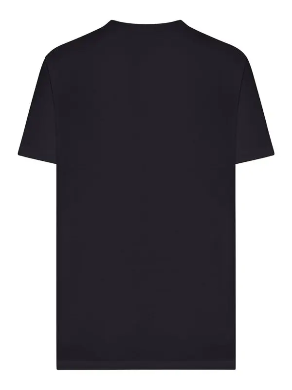 JIL SANDER Crew Neck Cotton T-shirt With Logo - Black
